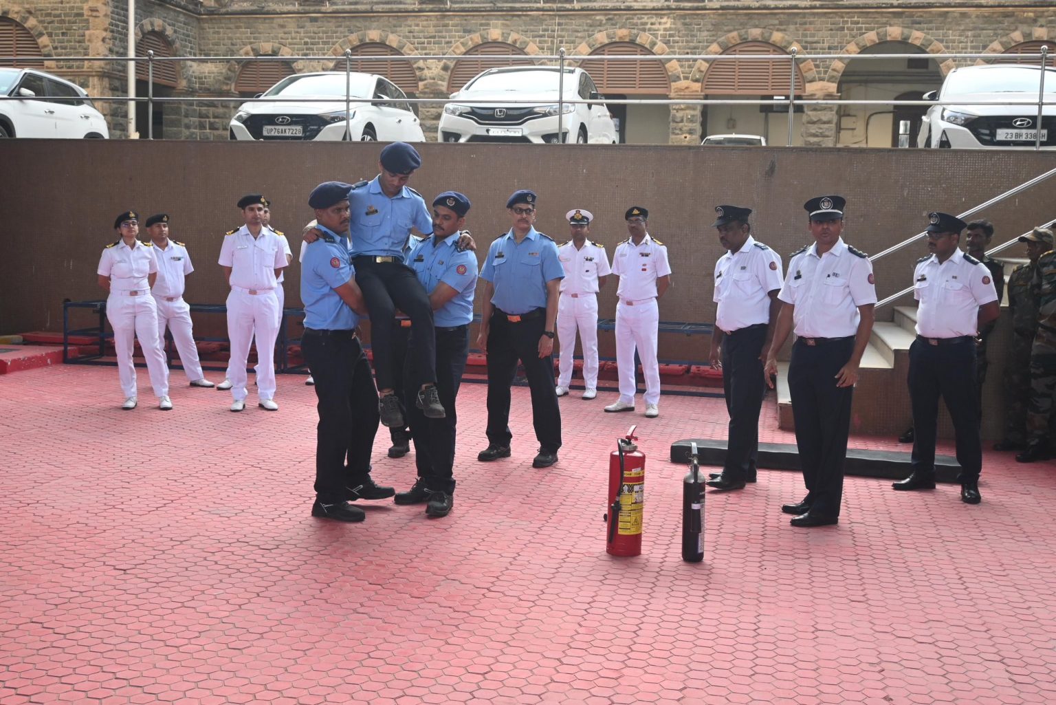 INHS Asvini Hosts Fire Safety Lecture and Demonstration During National ...