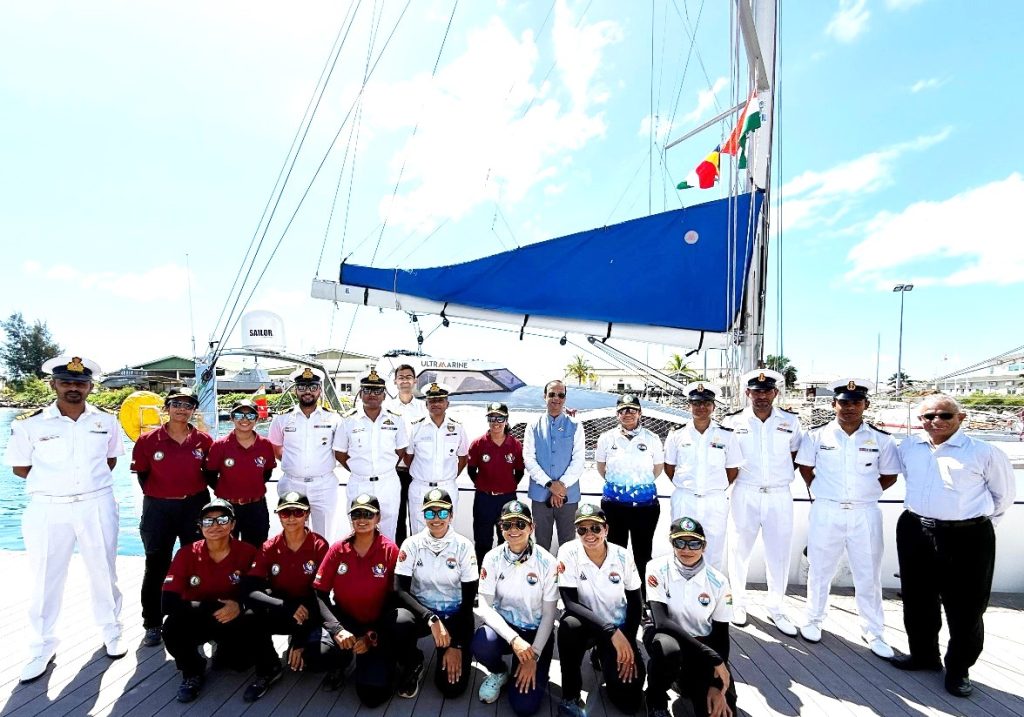 India’s All-Women Tri-Services Crew Aboard IASV Triveni Receive Heroic ...
