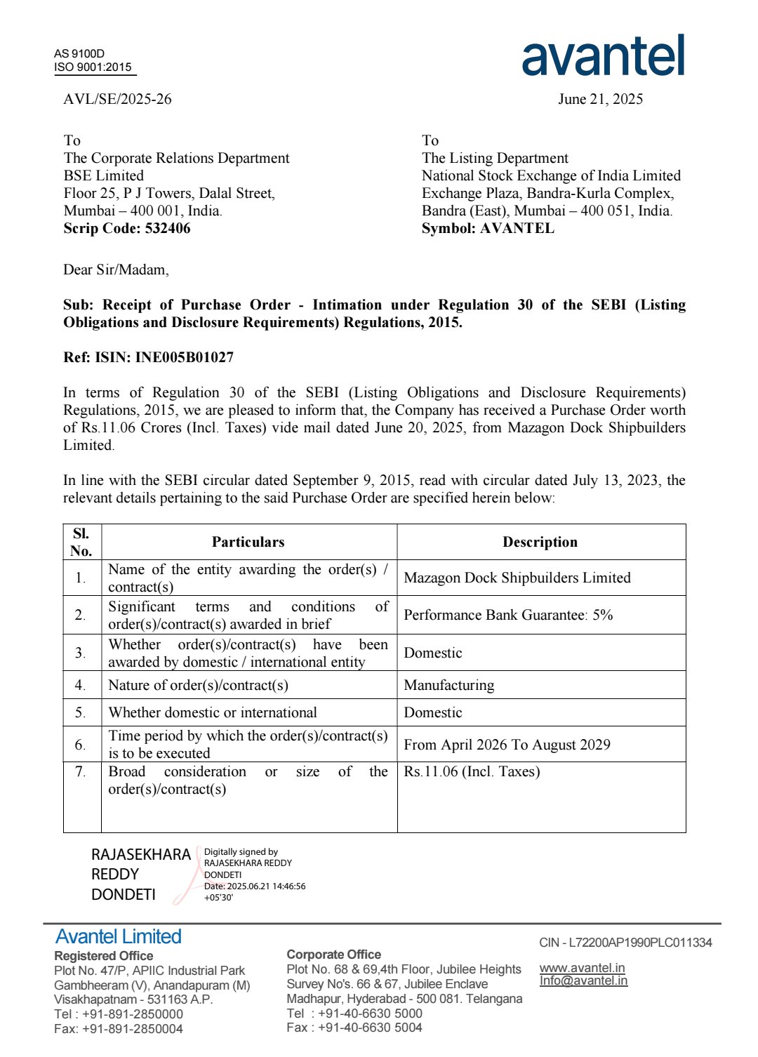 Avantel Limited Bags ₹24.73 Crore in Key Defence Contracts from DRDO ...