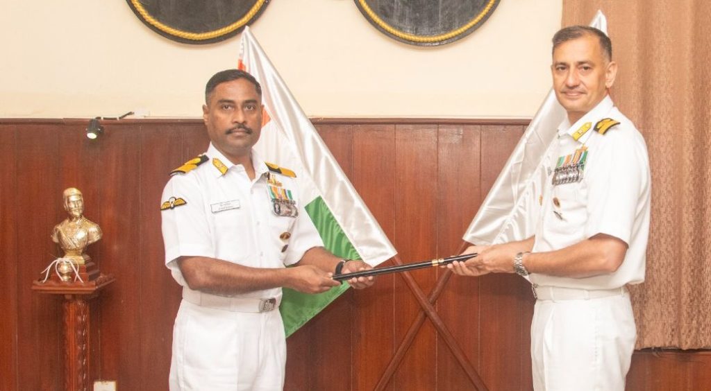 Commodore S Parthiban Takes Command at INS Shivaji
